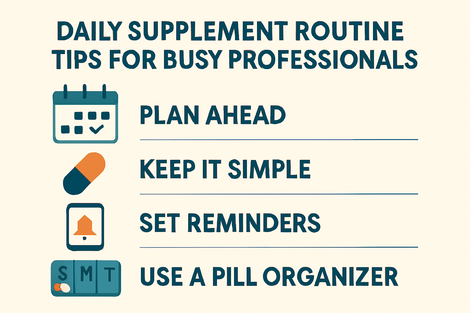 Daily Supplement Routine - Tips for Busy Professionals – Age Guard